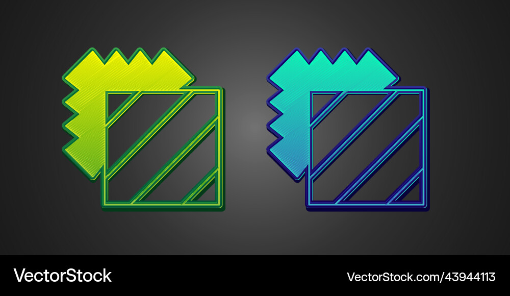 Green and blue layers clothing textile icon Vector Image