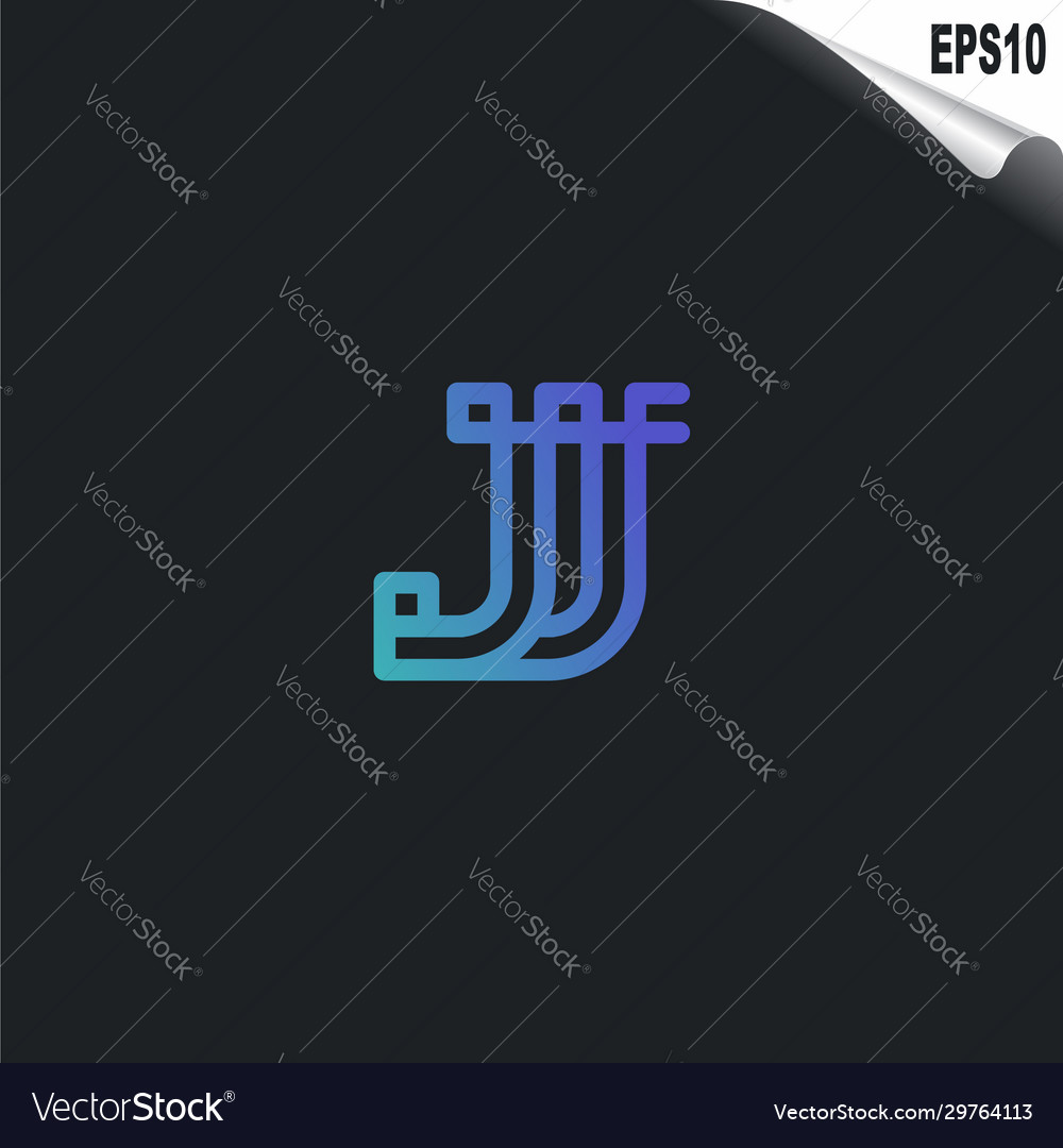 Initial jj logo monogram design template simple Vector Image
