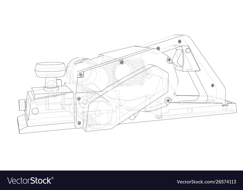 Jointer construction electric tool concept Vector Image