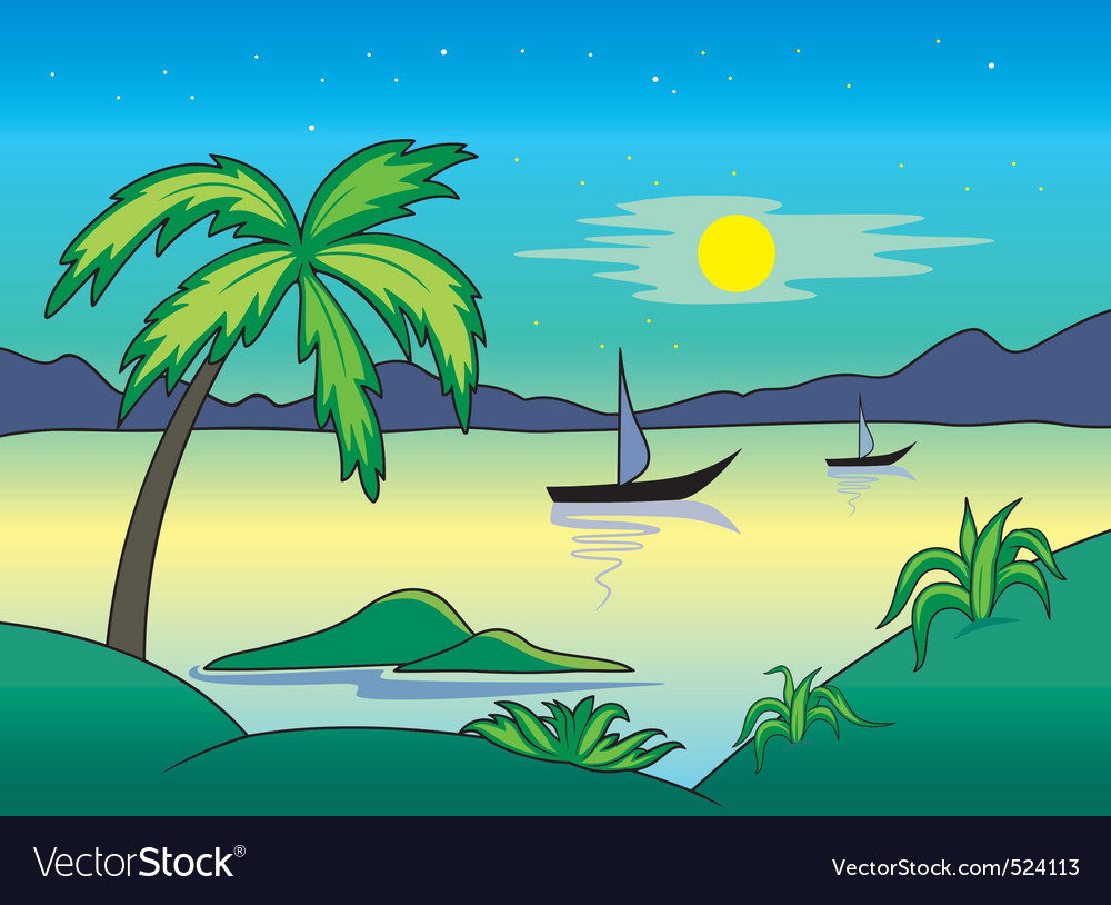 Seascape Royalty Free Vector Image - VectorStock