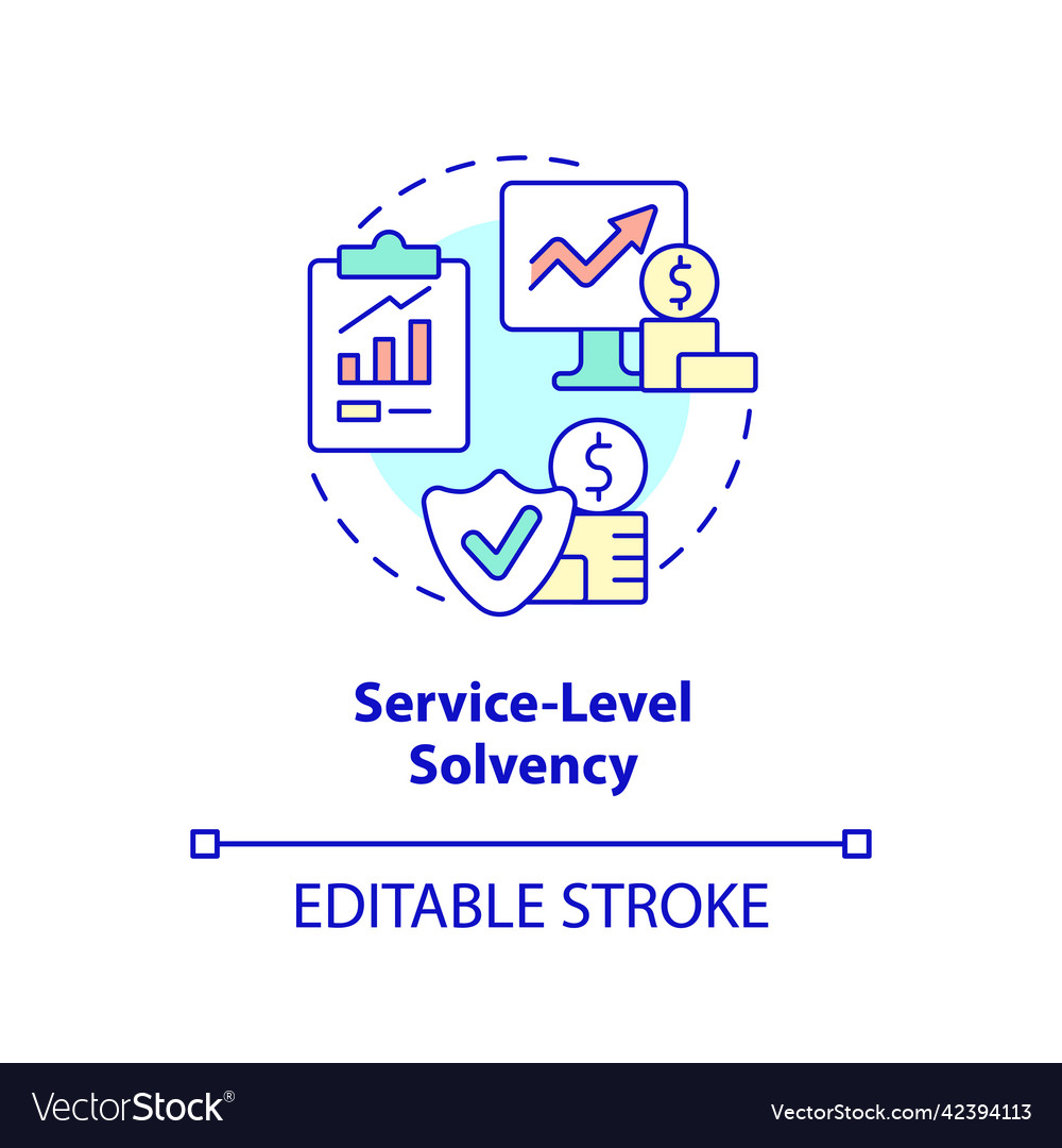 Service level solvency concept icon Royalty Free Vector Service level solvency concept icon Royalty Free Vector