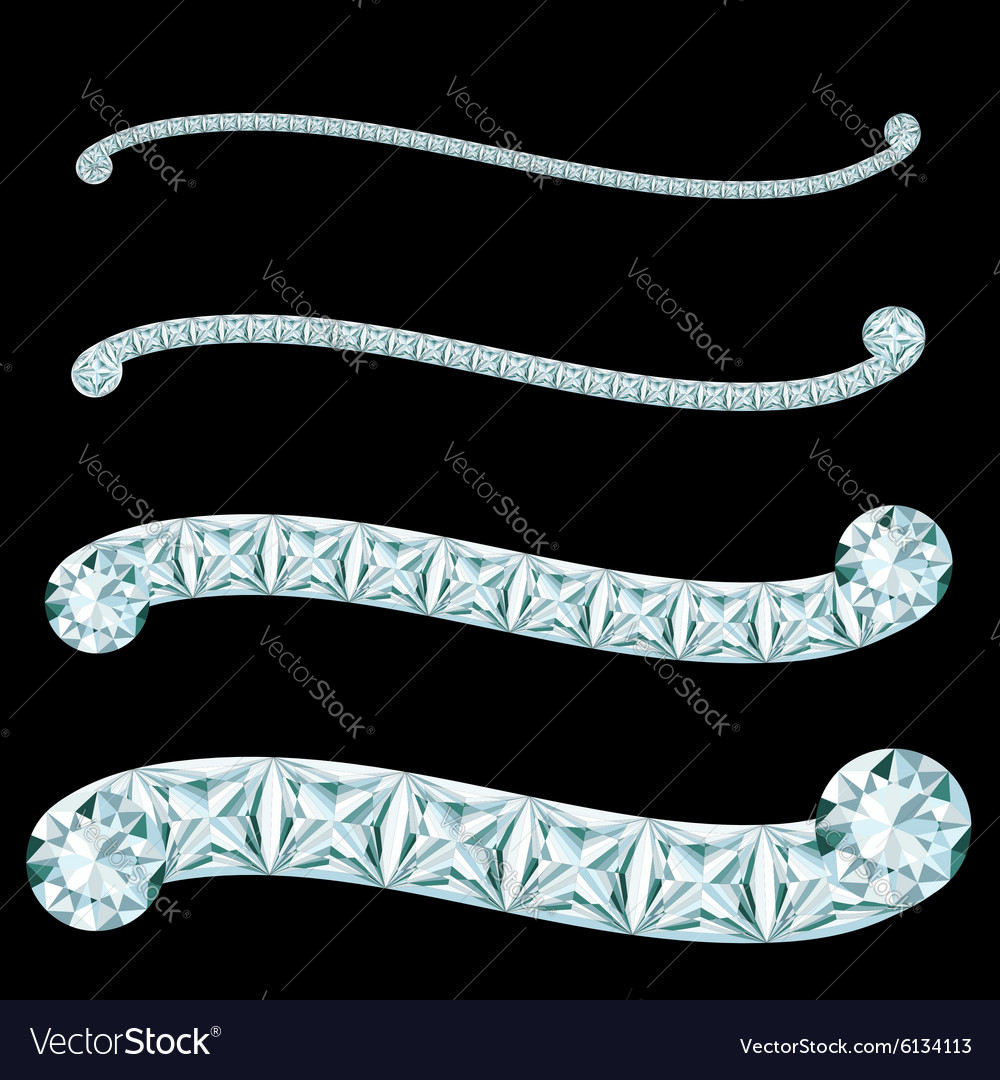 Set decorative diamond elements Royalty Free Vector Image