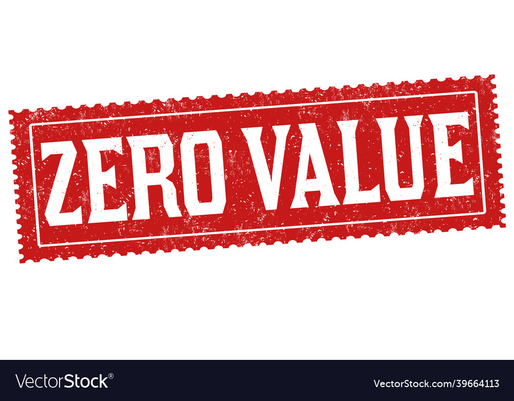 Zero value grunge rubber stamp Royalty Free Vector Image