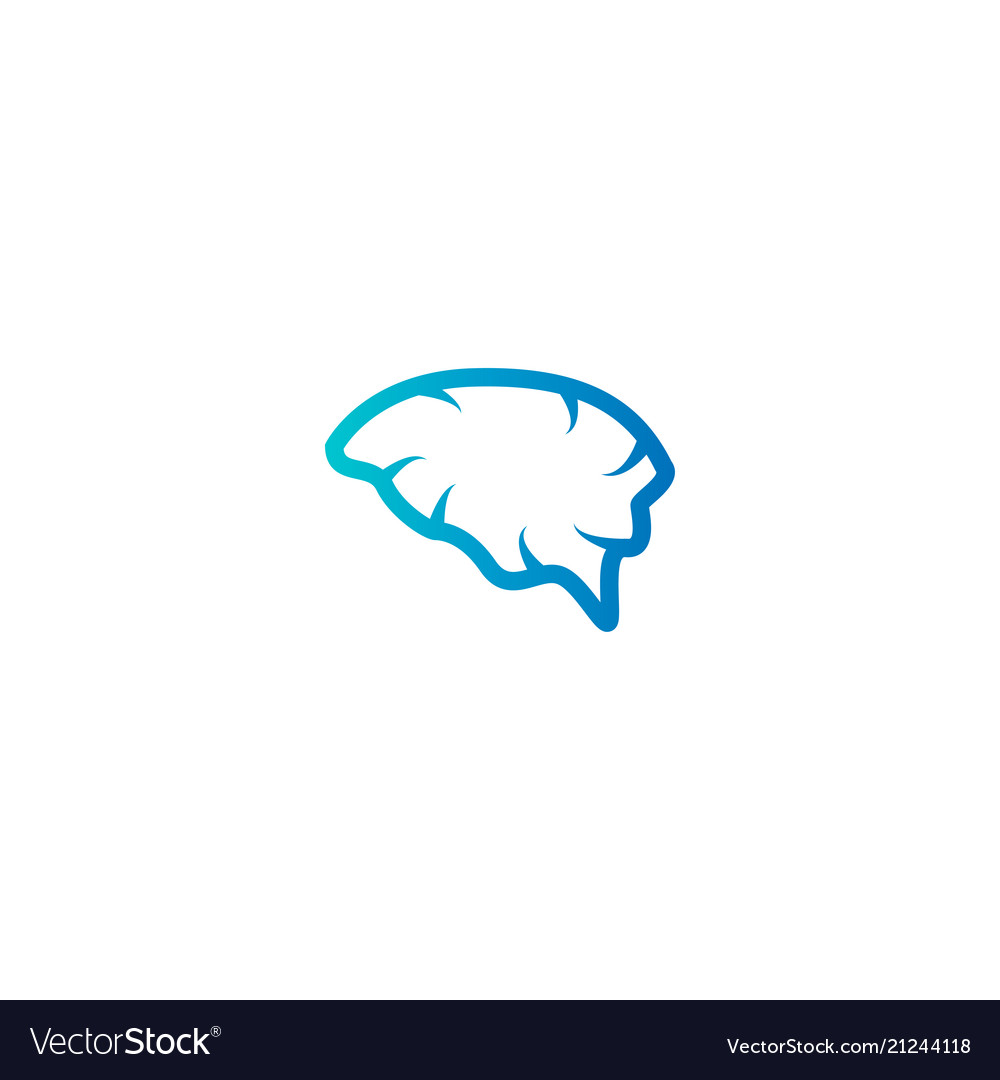 Abstract brain logo icon template Royalty Free Vector Image