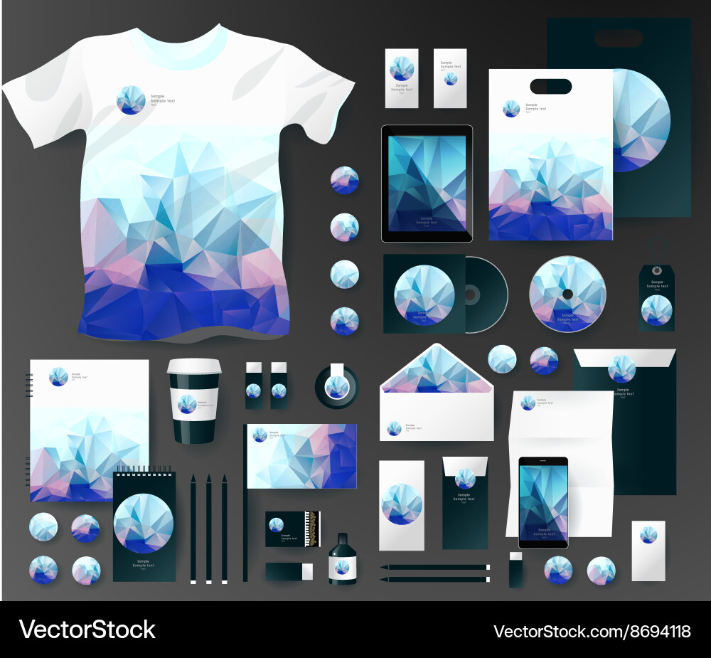 Abstract business set corporate identity Vector Image