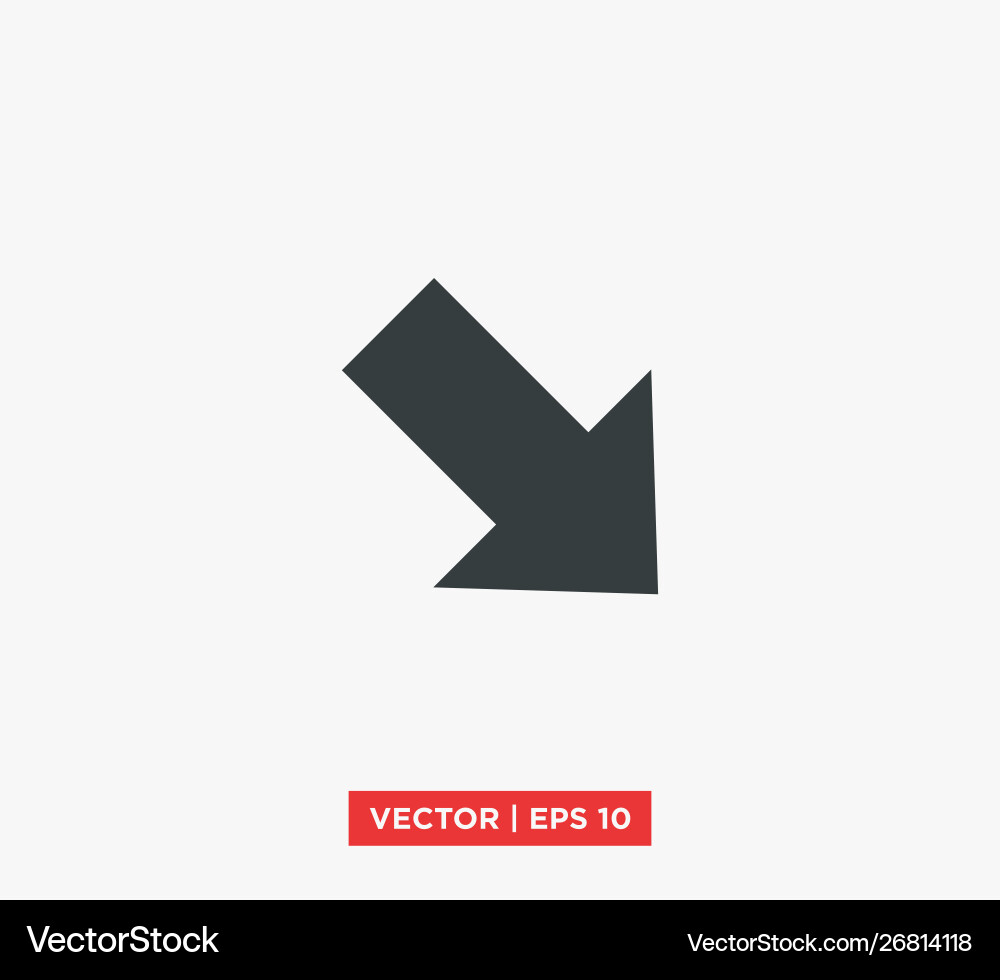 Arrow point mark icon Royalty Free Vector Image