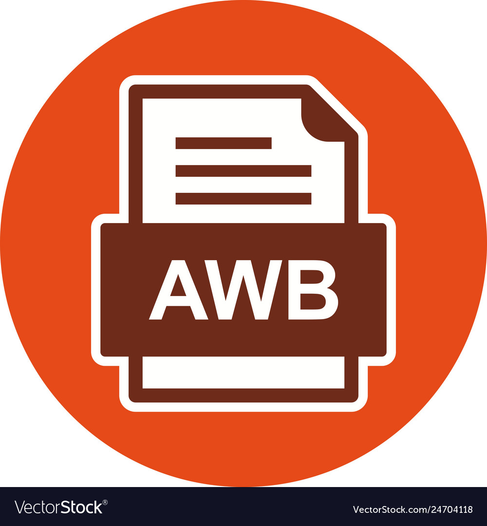 Awb file document icon Royalty Free Vector Image