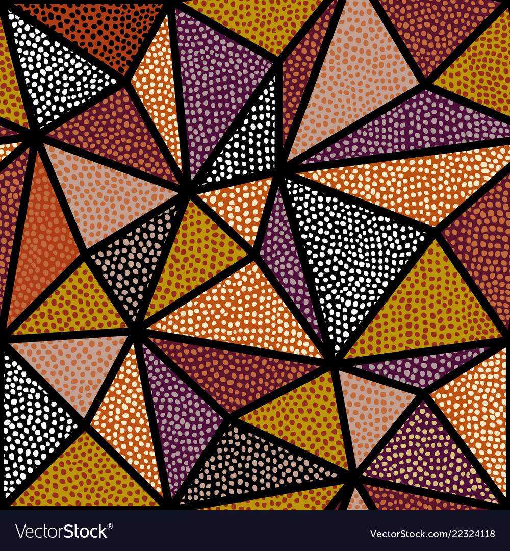 Brown tribal background of random polka dot Vector Image