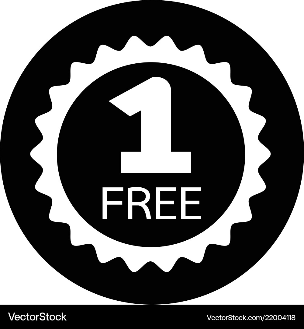 Buy one get one free icon Royalty Free Vector Image