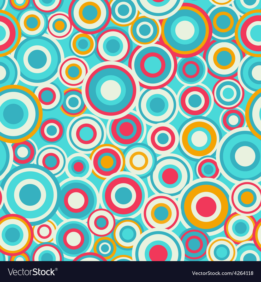 Colored circle seamless pattern Royalty Free Vector Image