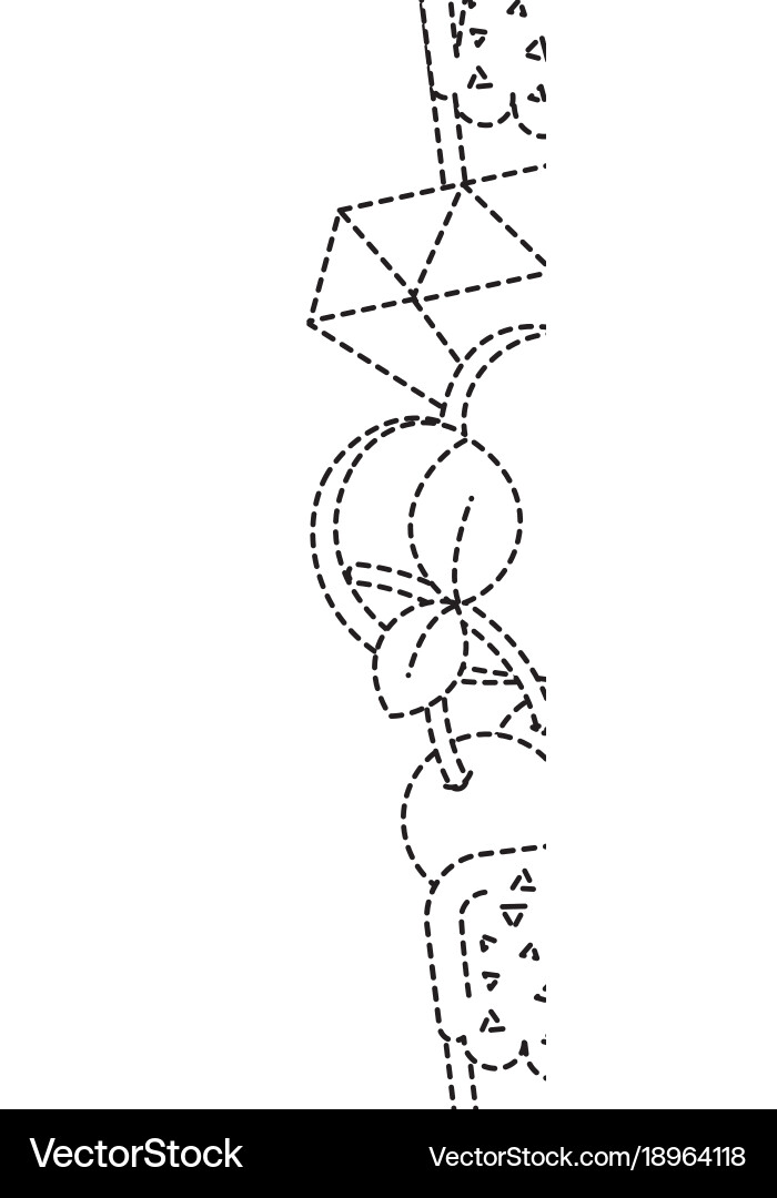 Dotted shape fashion cute patch decoration Vector Image