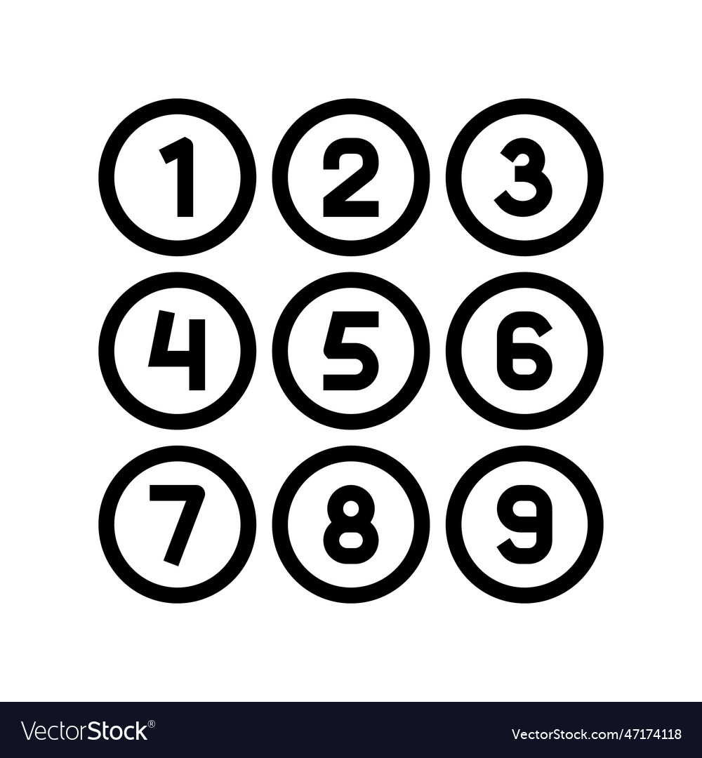 Numbers math science education line icon Vector Image