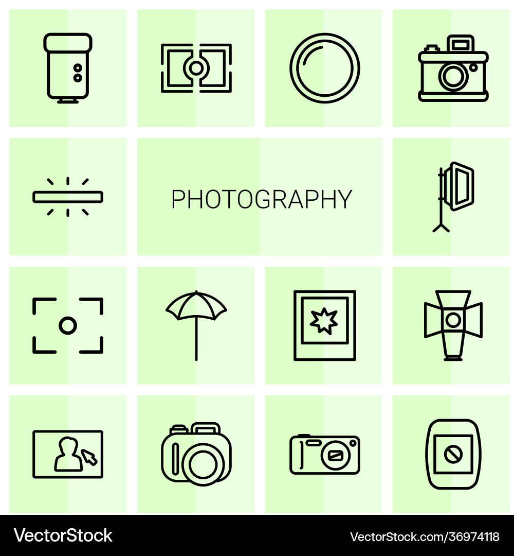 Photography icons Royalty Free Vector Image - VectorStock