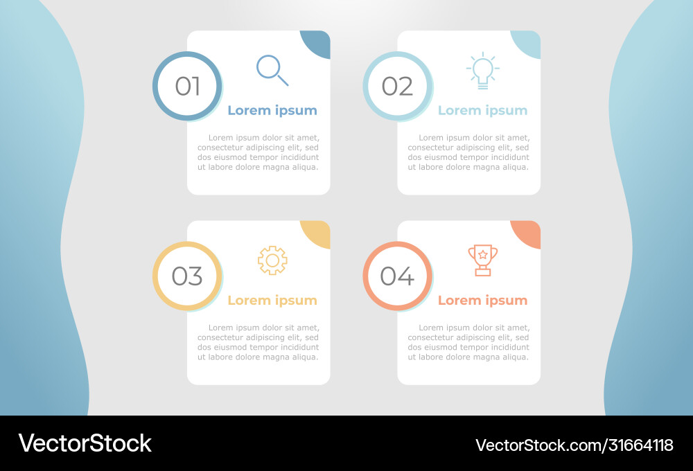 Simple infographic looks distinctive and modern Vector Image
