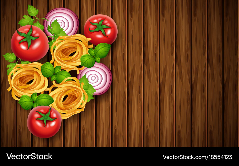 Background template with fresh vegetables Vector Image