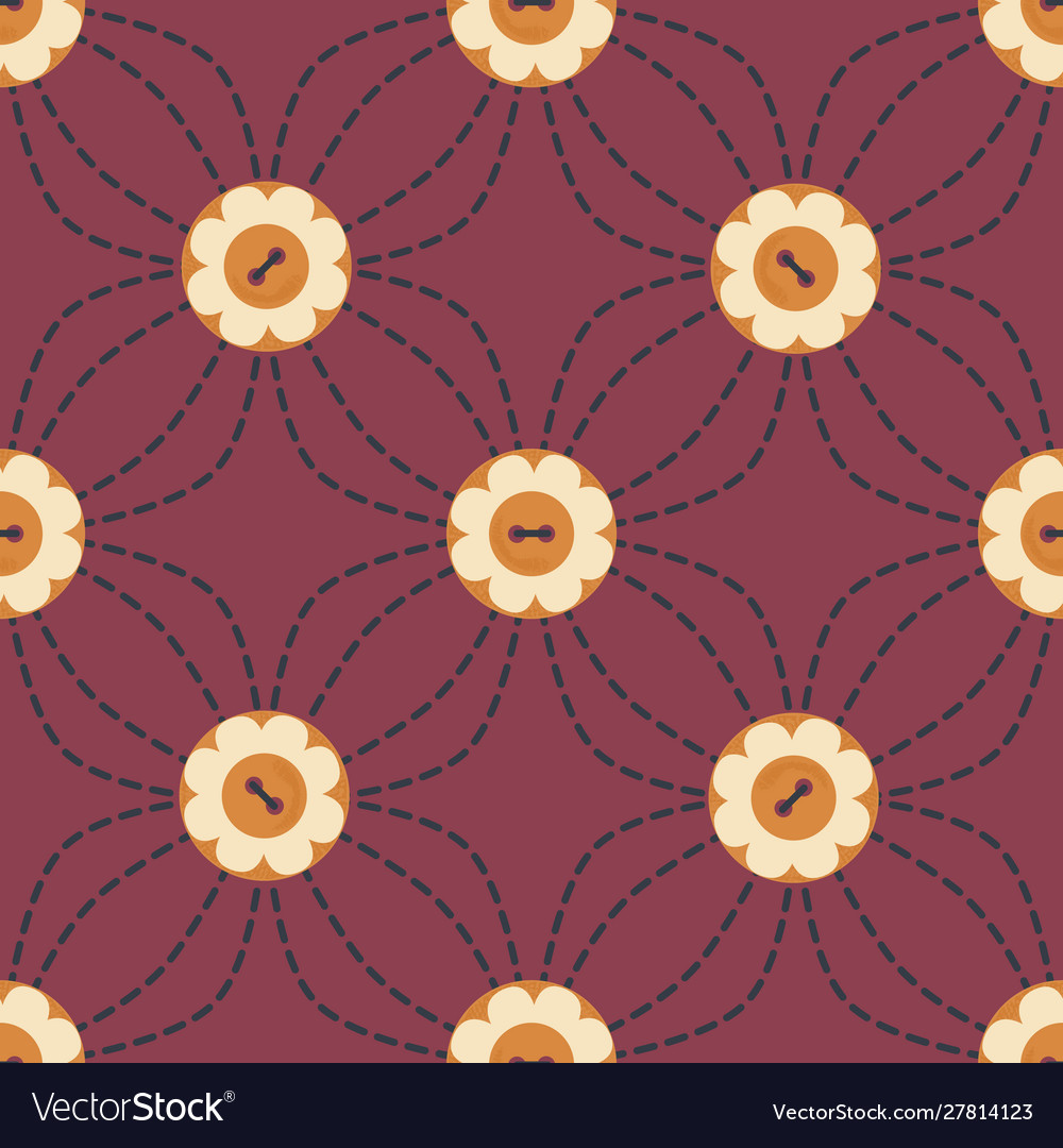 Bold seamless repeat pattern with orange Vector Image