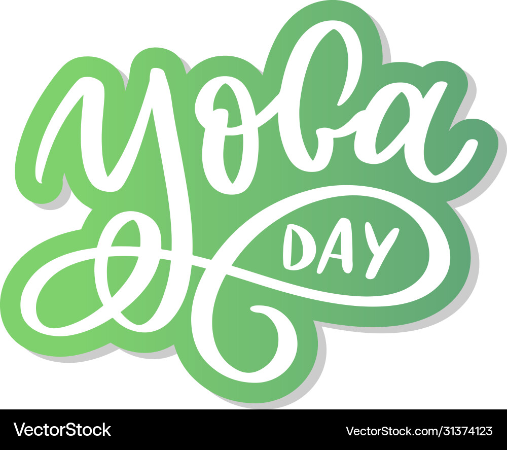 Hand drawn lettering yoga on white background Vector Image