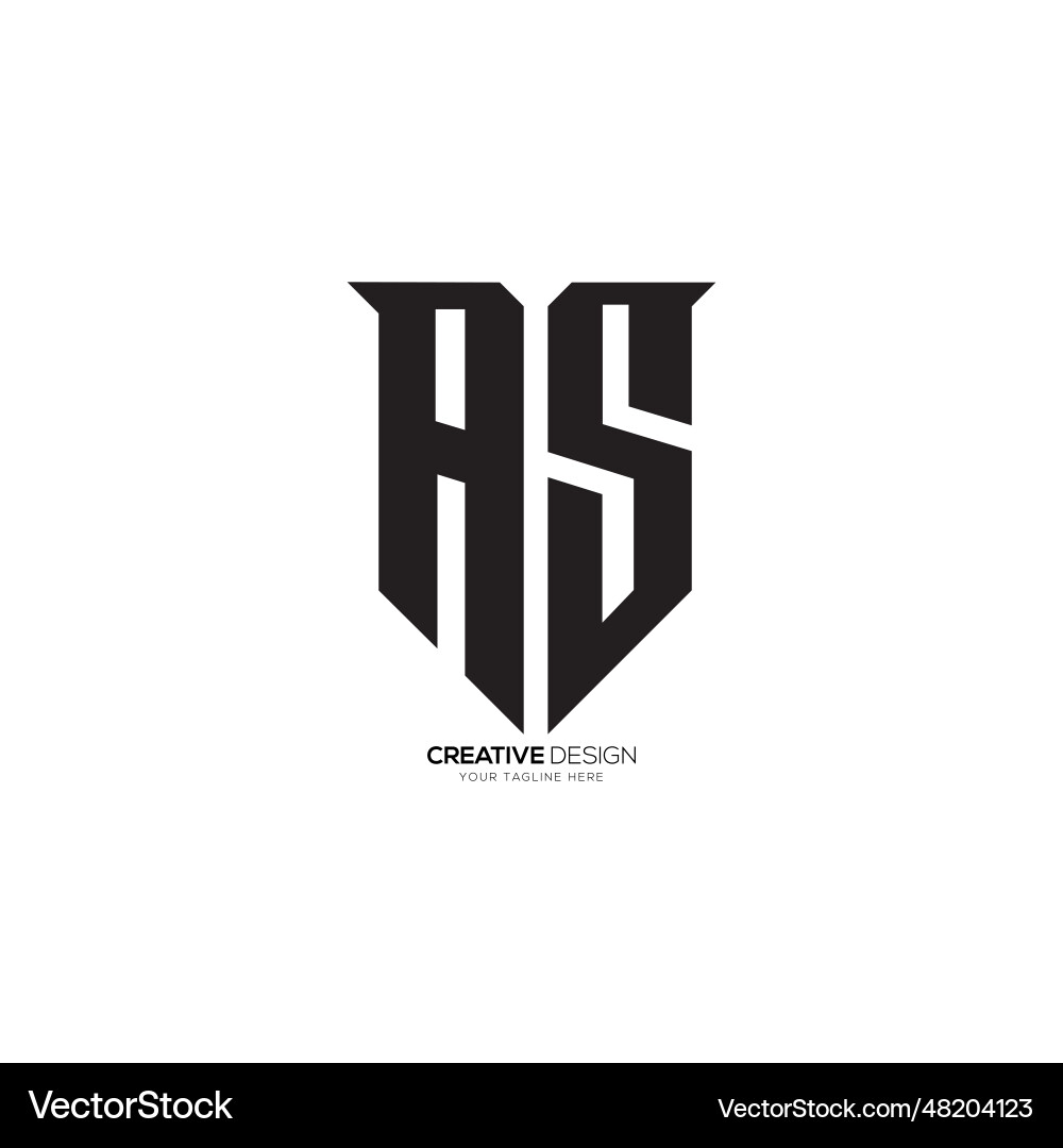 Letter as modern classic design with security Vector Image