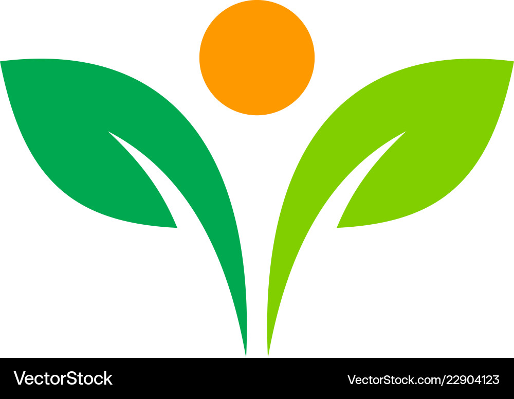 Plant people logo icon design Royalty Free Vector Image