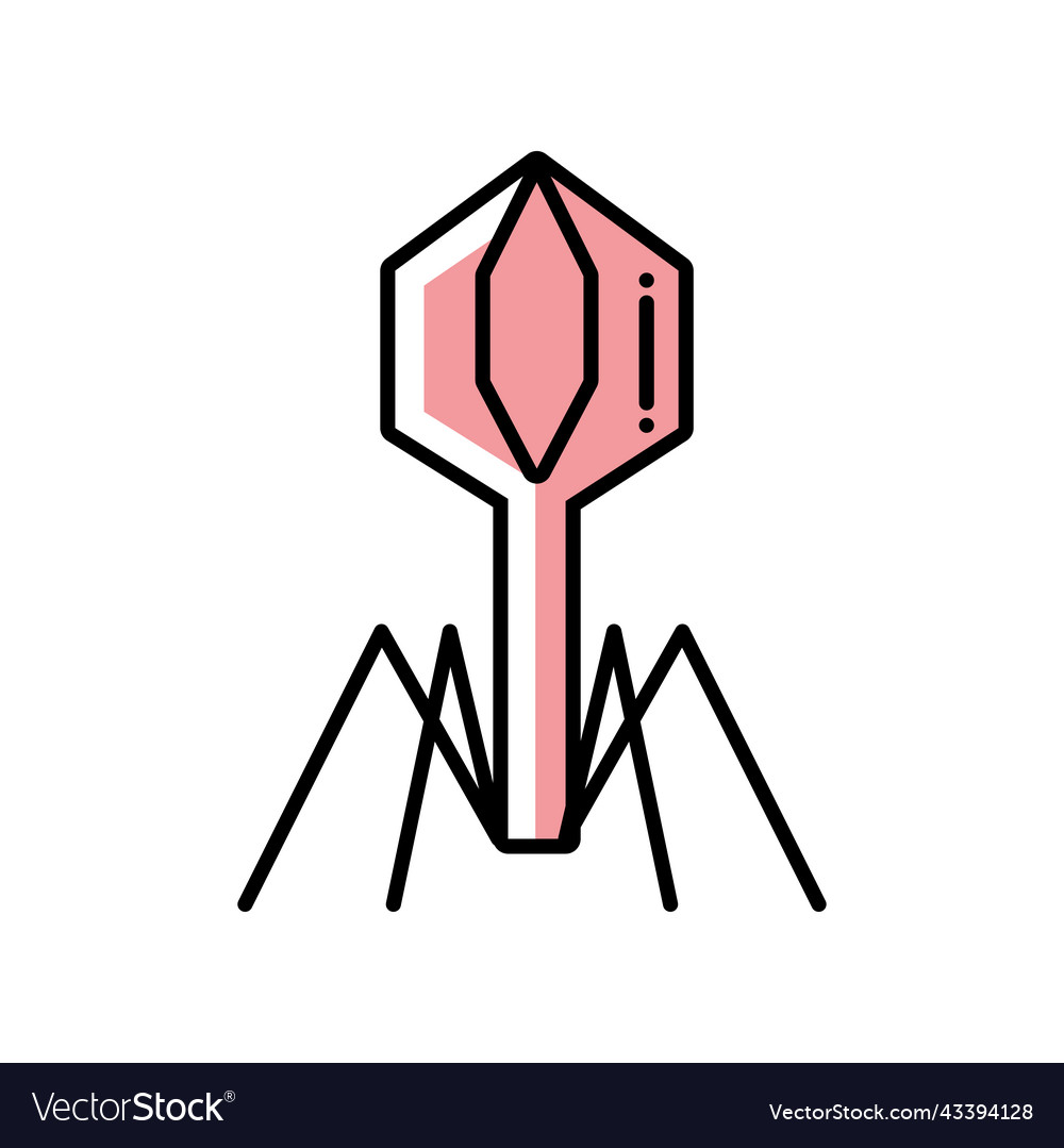 Bacteriophage icon isolated Royalty Free Vector Image