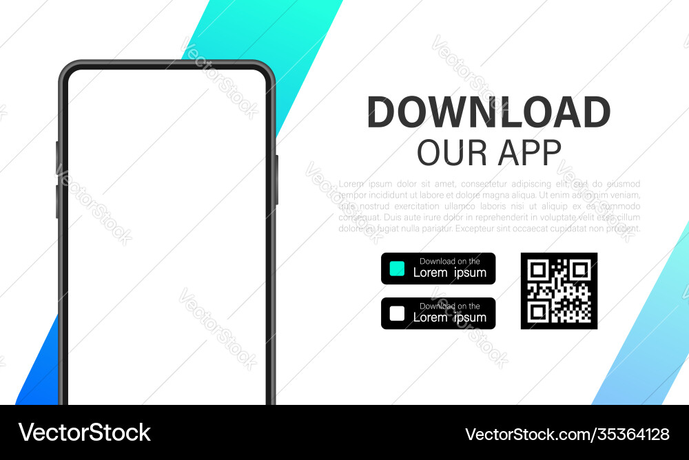 Download pages mobile app application business Vector Image
