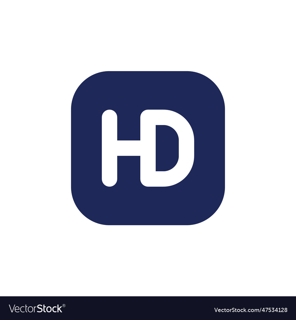 Hd format black pixel perfect solid ui icon Vector Image