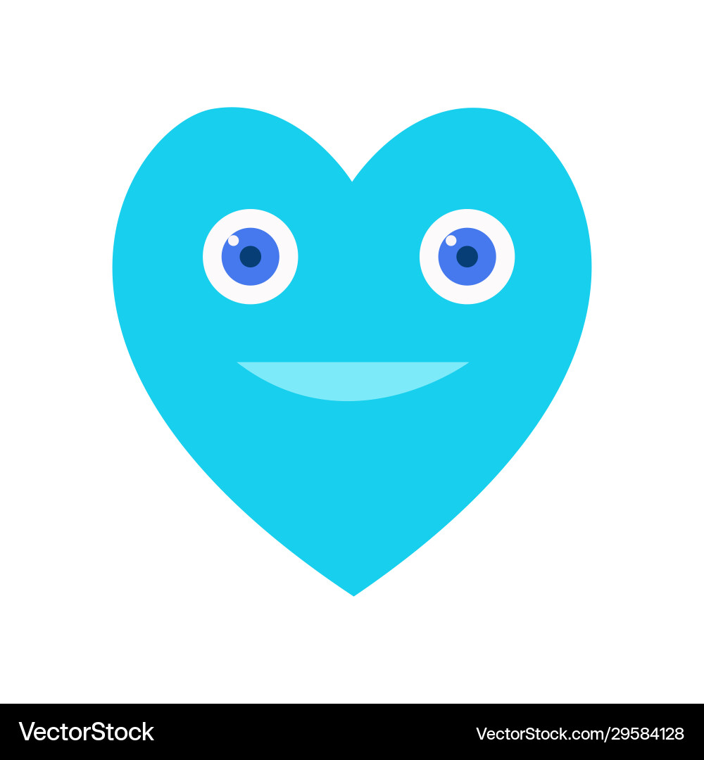 Heart face outline hand drawn icon Royalty Free Vector Image