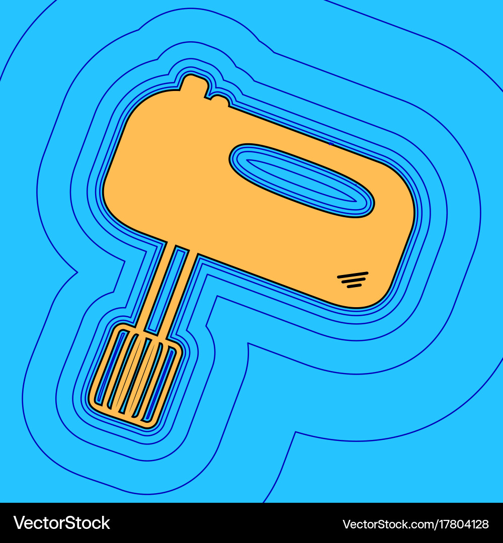 Kitchen mixer sign sand color icon Royalty Free Vector Image