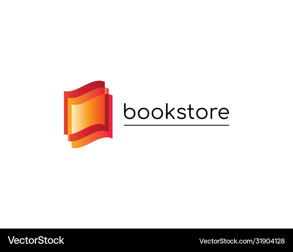 Lovely and abstract book logo design template Vector Image