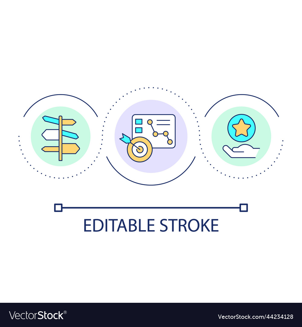 Provide tasks guide loop concept icon Royalty Free Vector