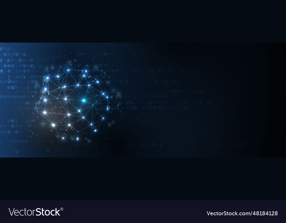 Quantum processing deep learning artificial Vector Image