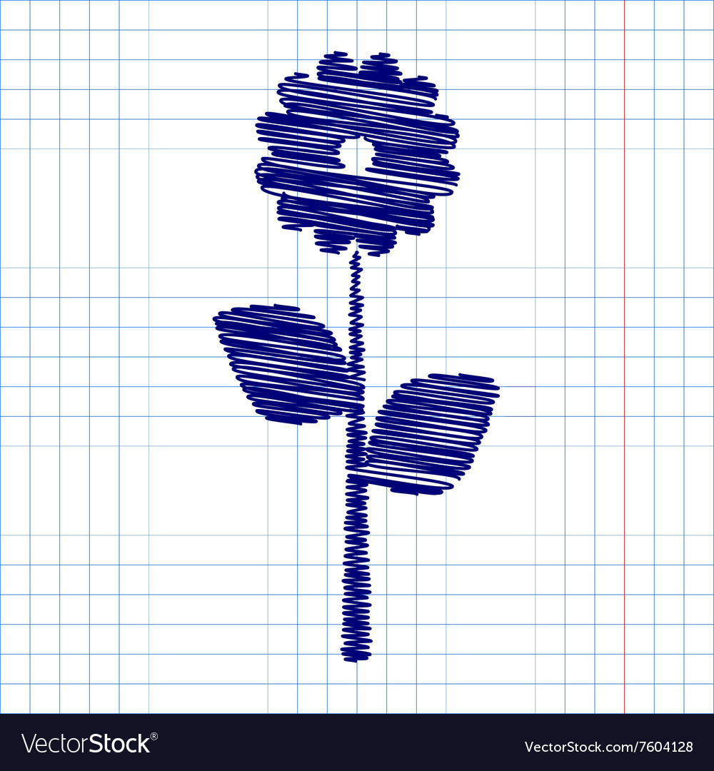 Scribble icon with pen effect Royalty Free Vector Image