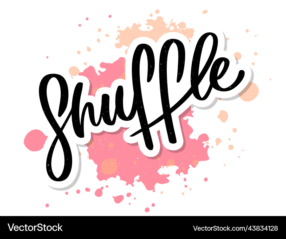 Shuffle dance letter abstract modern art design Vector Image