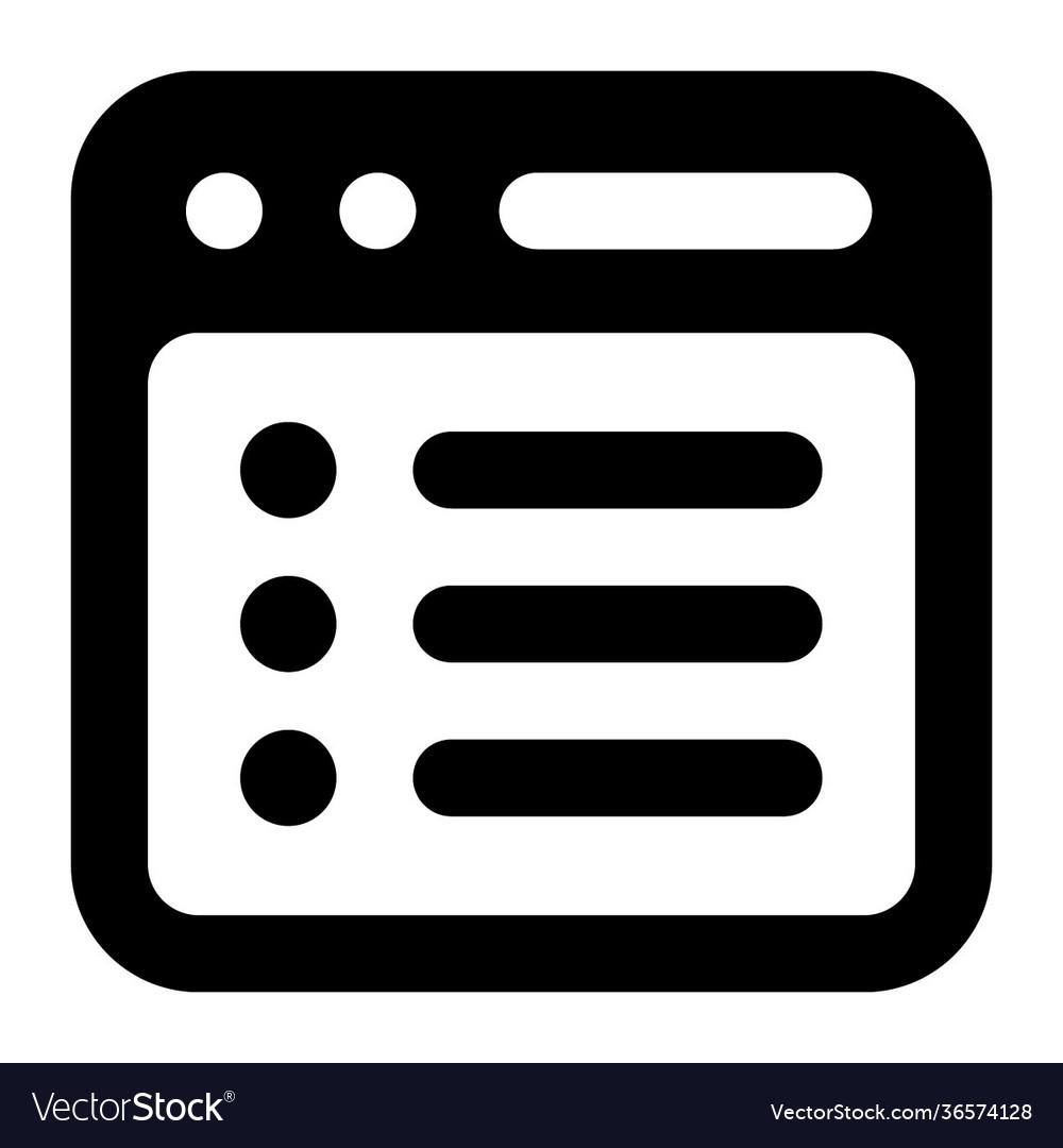 Web list Royalty Free Vector Image - VectorStock
