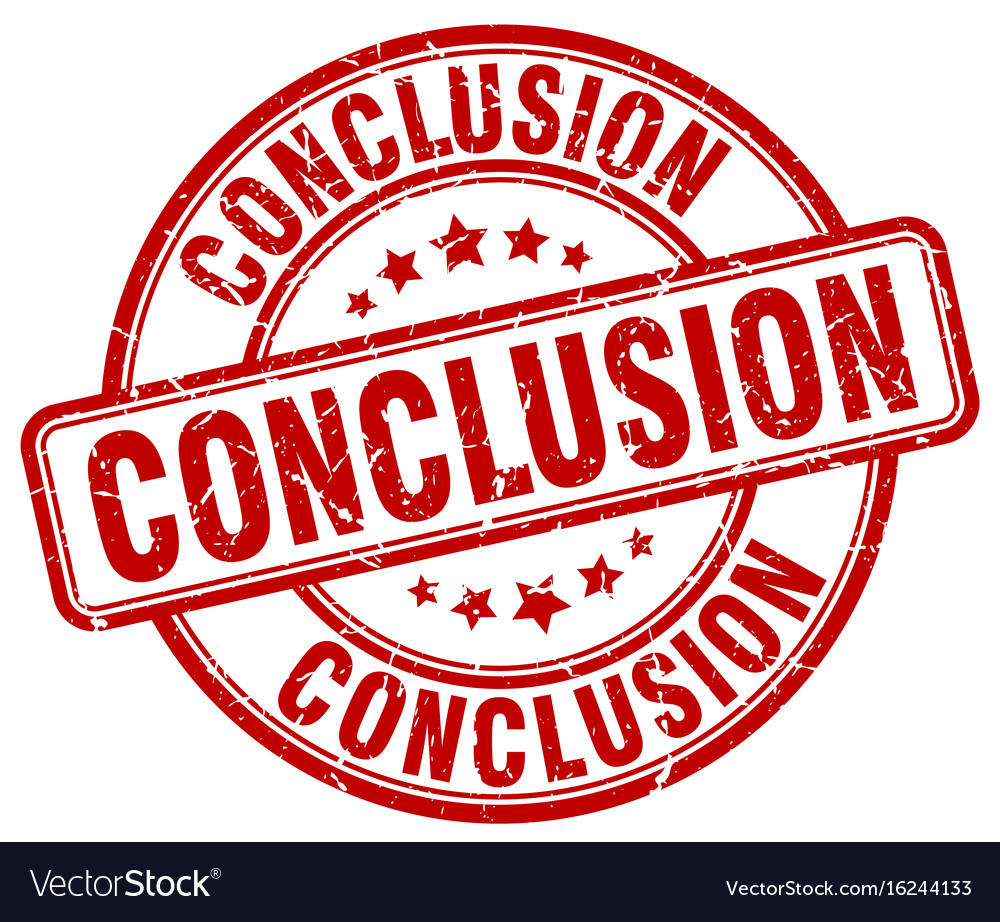 Conclusion red grunge round vintage rubber stamp Vector Image Conclusion red grunge round vintage rubber stamp Vector Image
