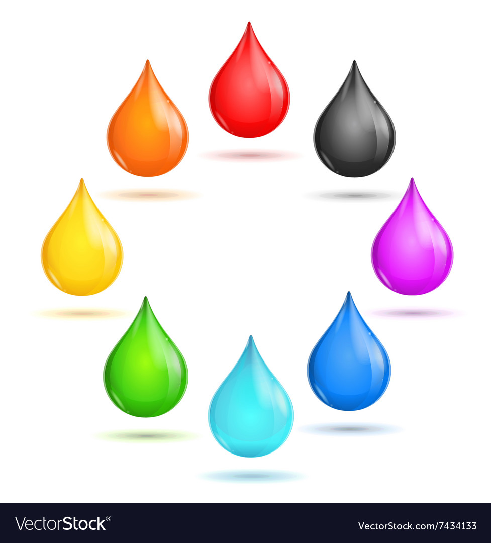 Drop rainbow set Royalty Free Vector Image - VectorStock