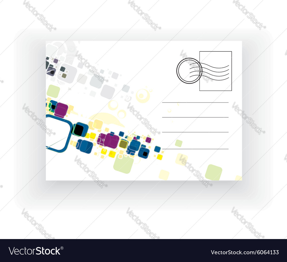 Empty post card Royalty Free Vector Image - VectorStock