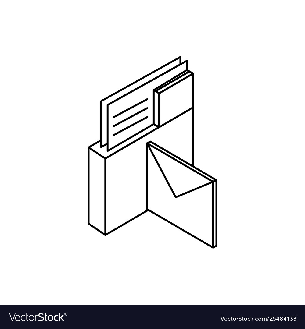 Folder documents data with envelopes mails Vector Image