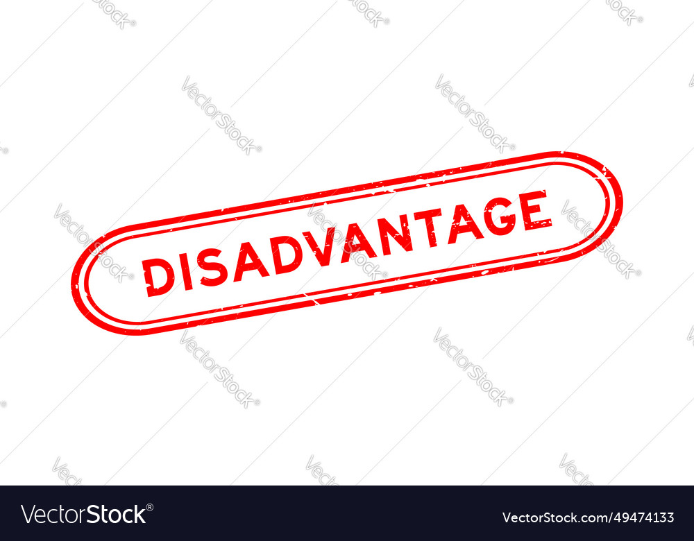 Grunge red disadvantage word rubber seal stamp Vector Image