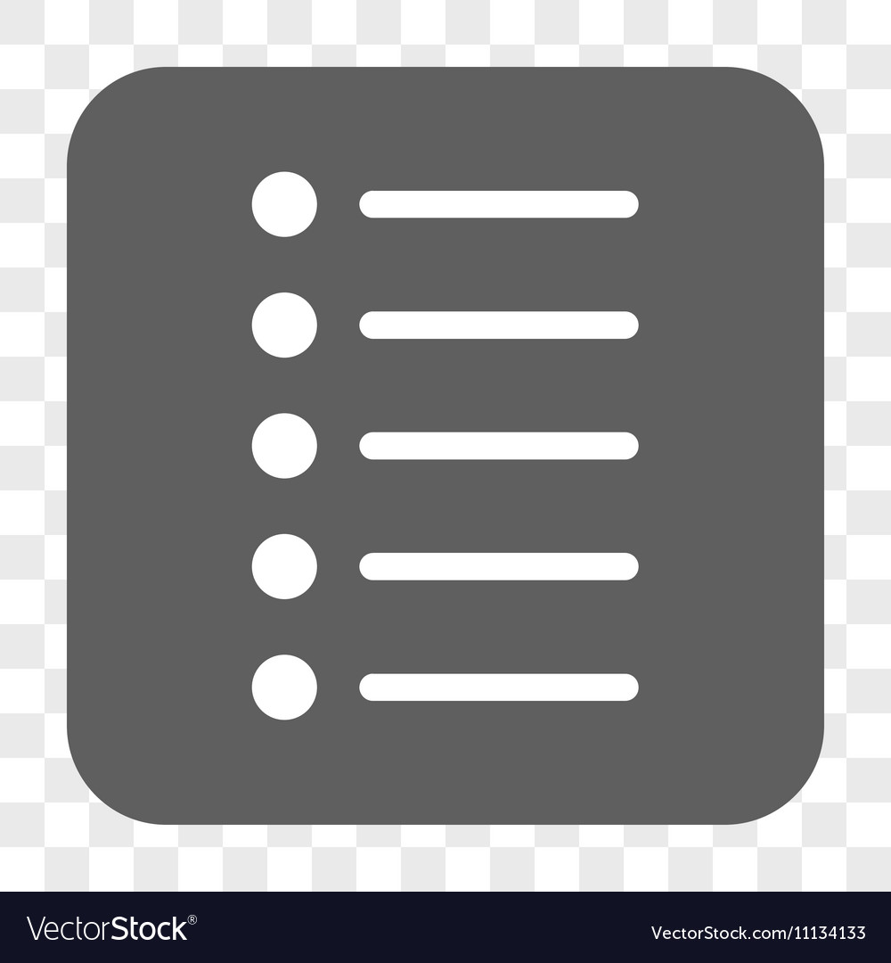 Items rounded square button Royalty Free Vector Image