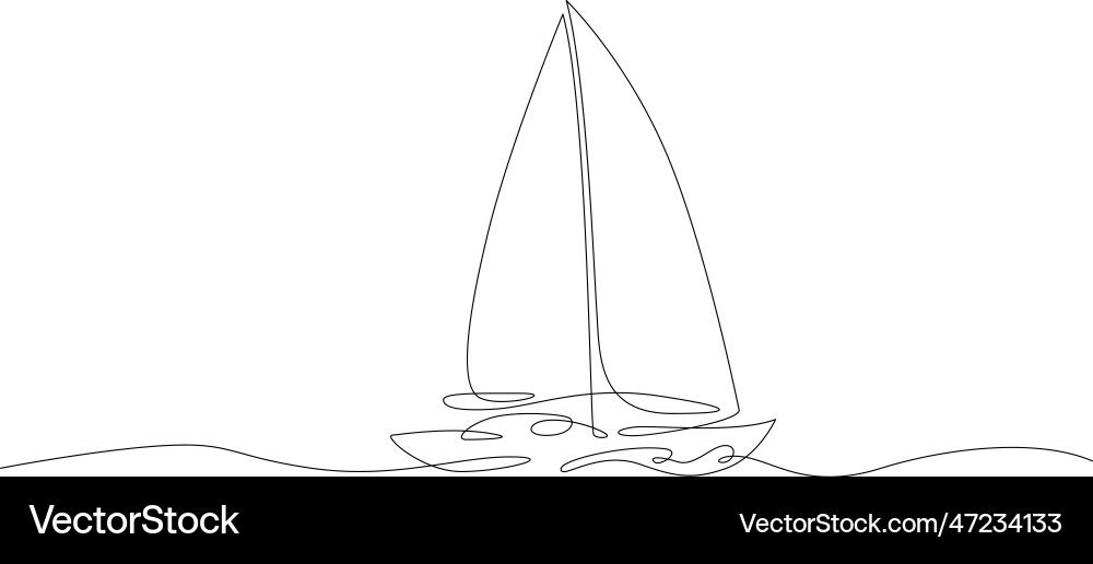 Marine ship sailing yacht Royalty Free Vector Image