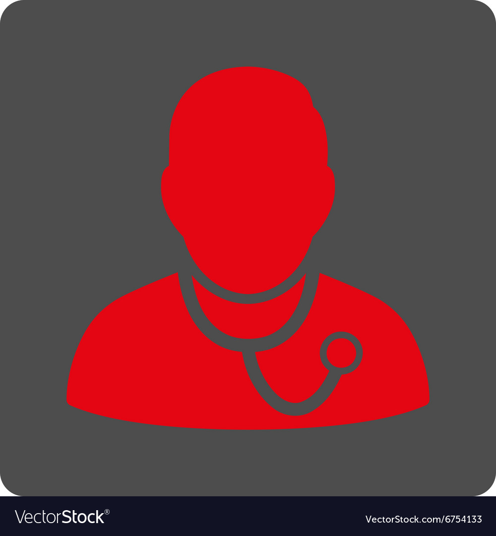 Medic rounded square button Royalty Free Vector Image