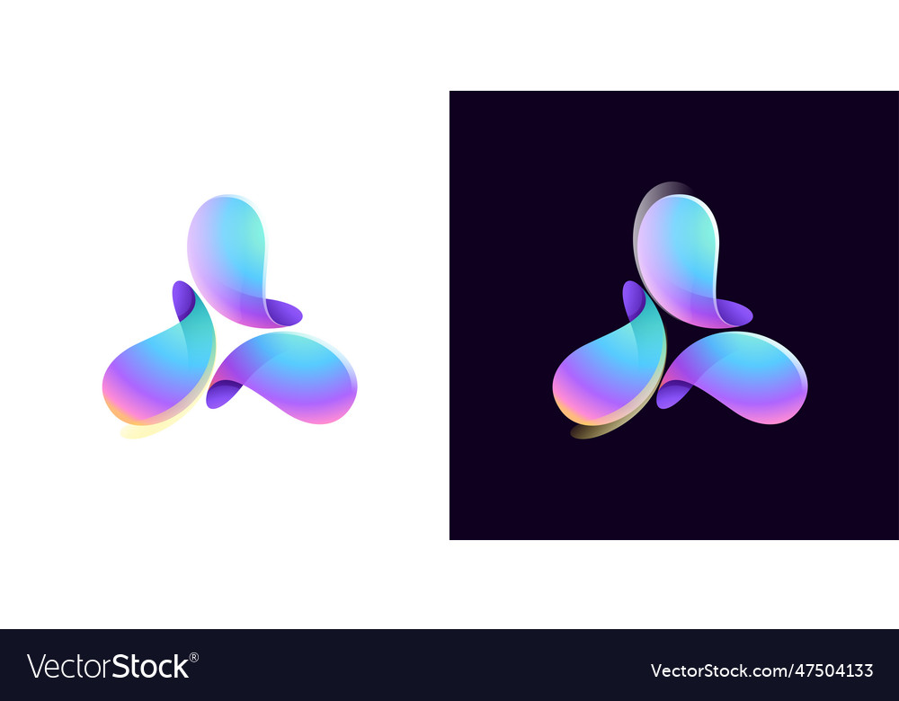Multicolor fintech logo abstract gradient Vector Image Multicolor fintech logo abstract gradient Vector Image