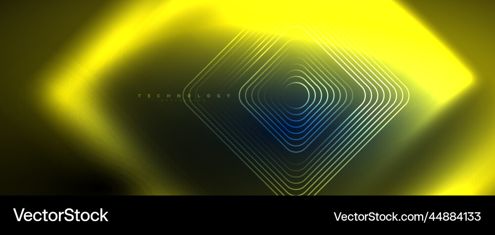 Neon glowing techno lines hi-tech futuristic Vector Image
