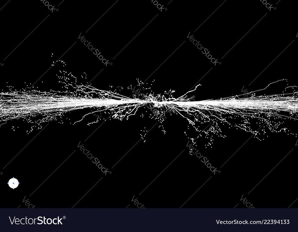 Point explode array with dynamic emitted particles