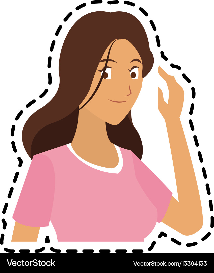 Pretty young woman icon image Royalty Free Vector Image