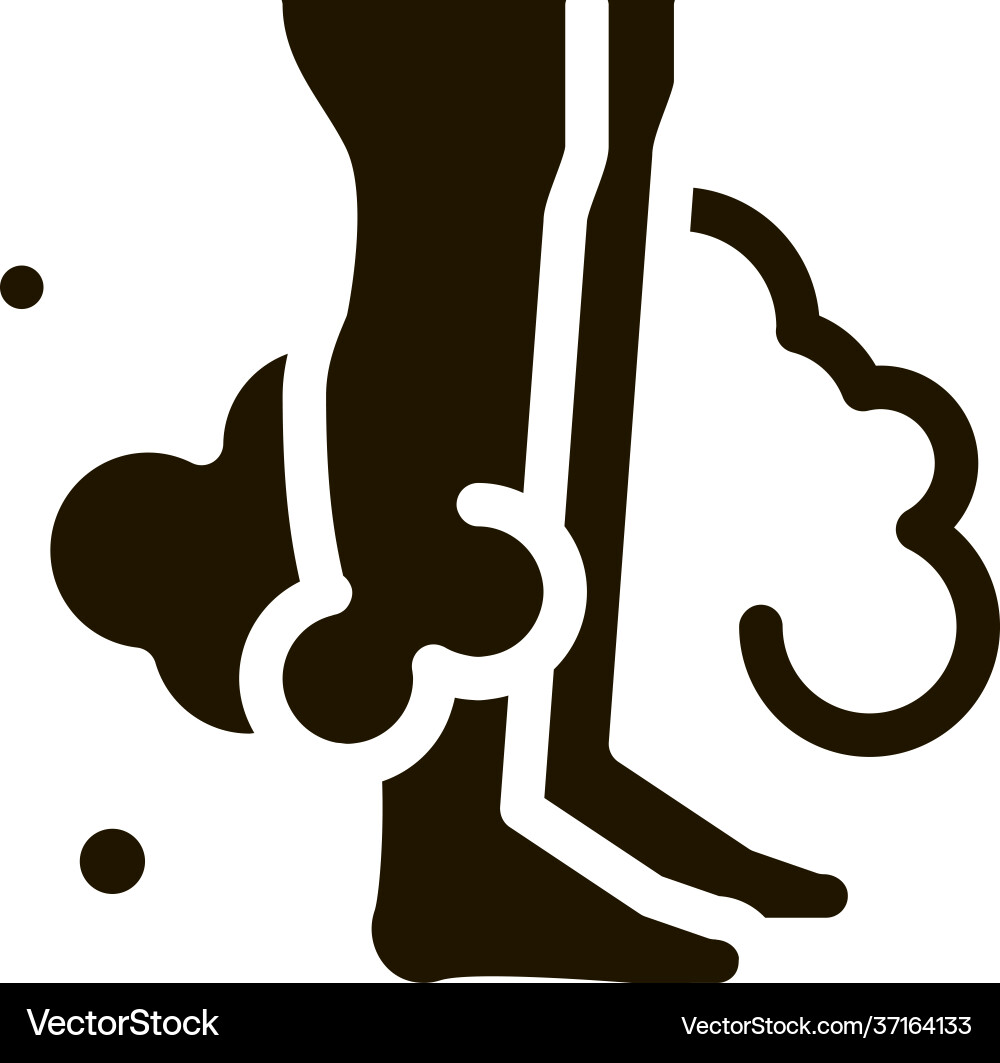 Wash feet with soapy foam icon glyph Royalty Free Vector