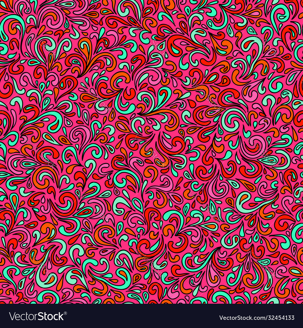 Wavy doodle seamless pattern Royalty Free Vector Image