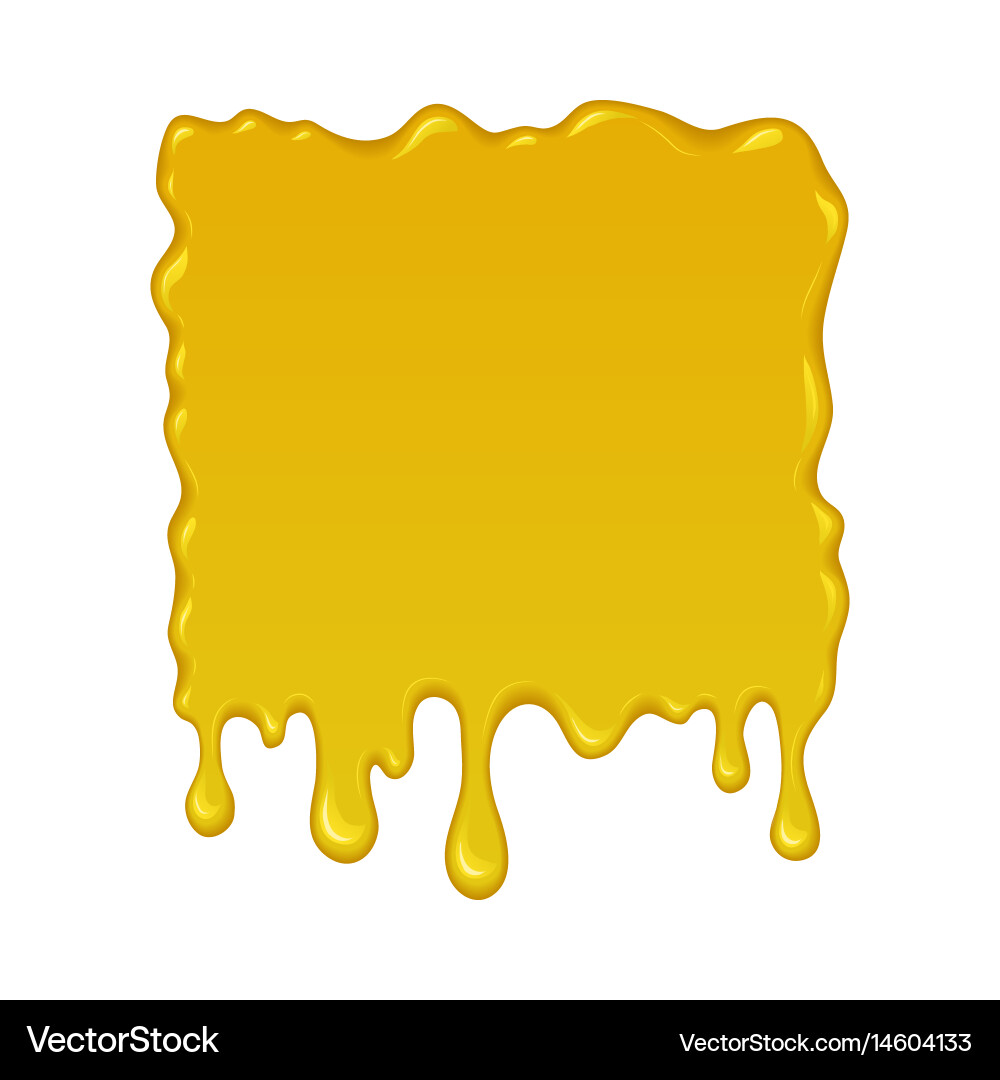 Yellow splash of honey Royalty Free Vector Image