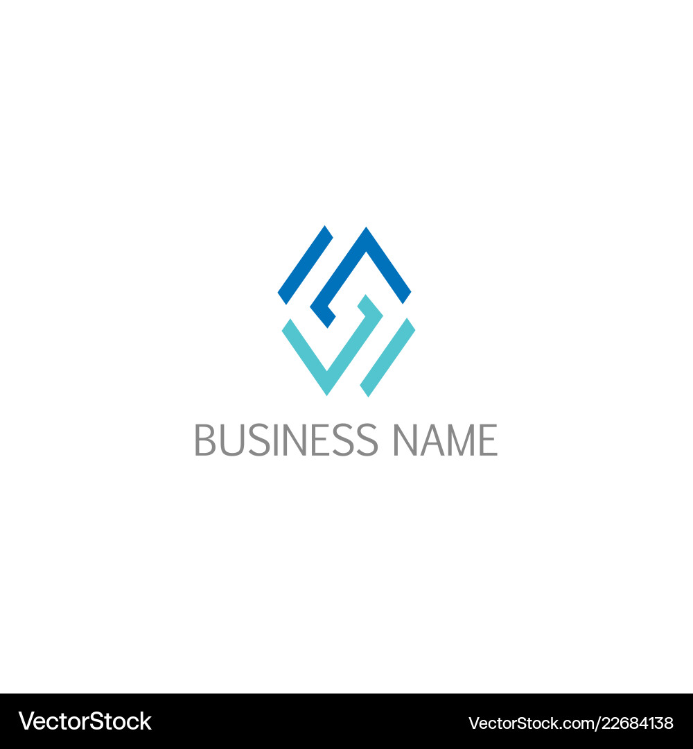 Abstract line geometry business logo Royalty Free Vector